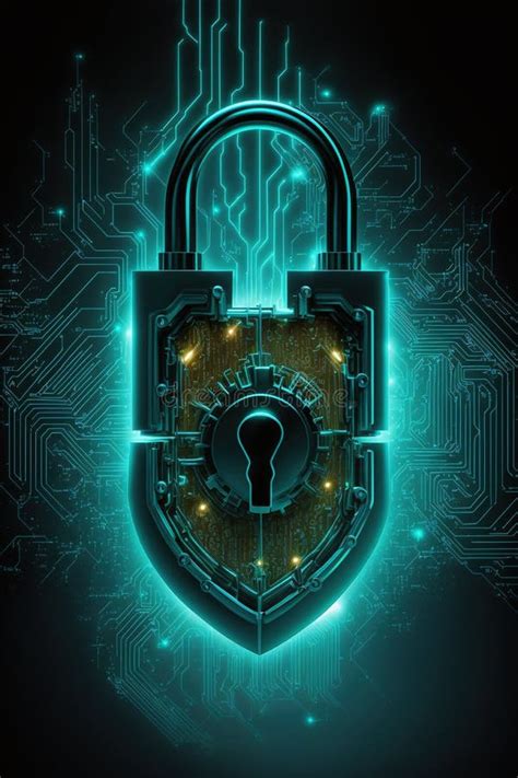 Composition Of Padlock Over Network Of Connections Created Using