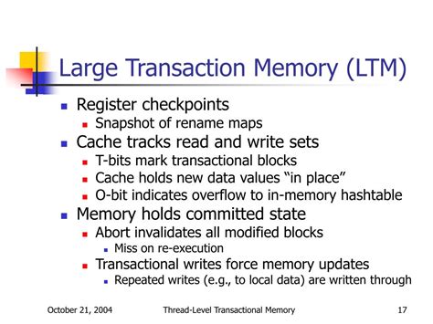 Ppt Transactional Memory An Overview Of Hardware Alternatives