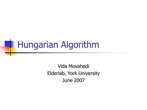 Ppt Hungarian Algorithm Powerpoint Presentation Free Download Id679050