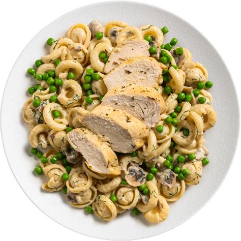 Creamy Mushroom Chicken With Orecchiette And Peas Youfoodz Meal