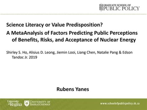 Factors Predicting Public Perceptions Of Nuclear Energy Ppt