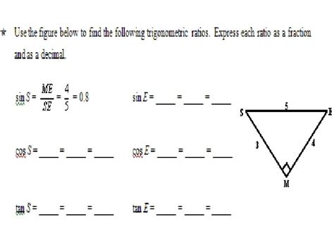 Trigonometry Contd G 8 Obj Swbat Apply Trig