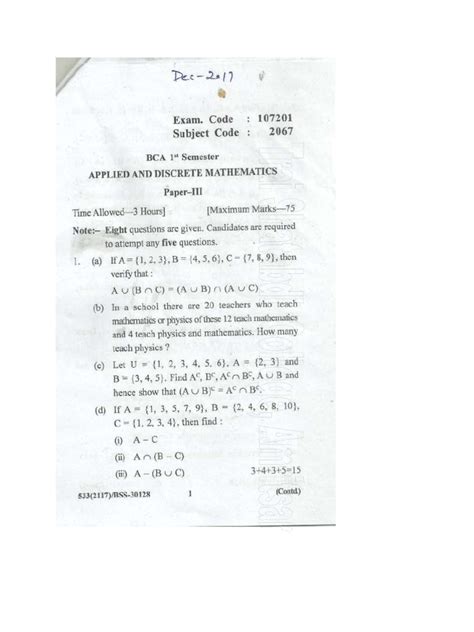 Applied And Discrete Mathematics101 Pdf