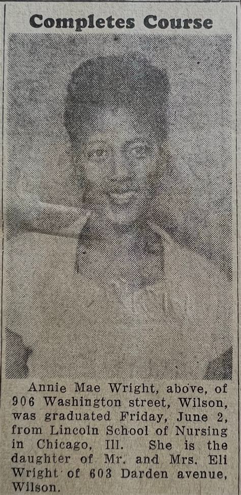 Wright Completes A Nursing Course Black Wide Awake