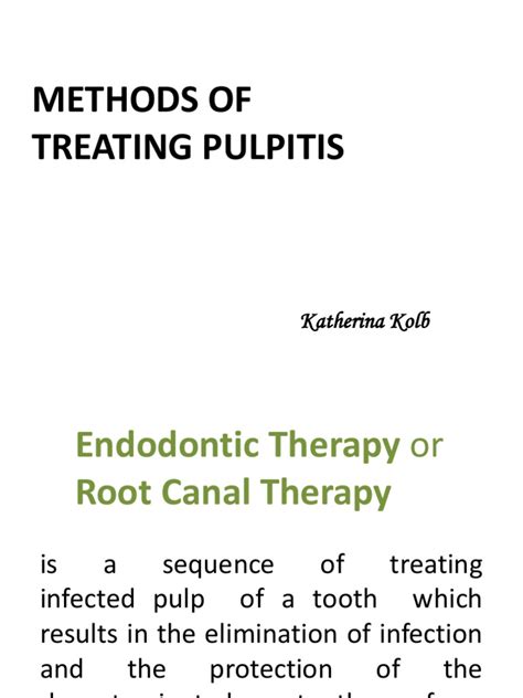 Lecture 6 4 Methods Of The Pulpitis Treatment Pdf Medical