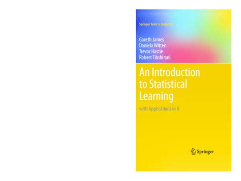 pdf springer texts in statistics an introduction to statistical