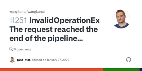 invalidoperationexception the request reached the end of the pipeline