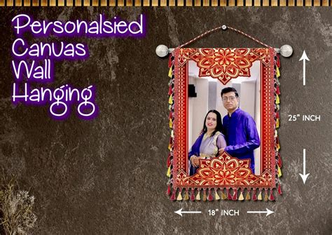 Fabric Personalised Photo Canvas Wall Hanging For T Size 18x25
