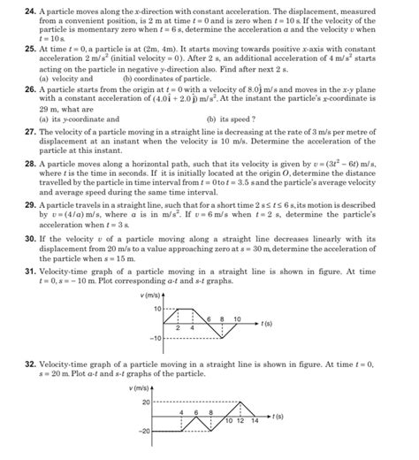Question 31 Velocity Time Graph Of A Particle Moving In A Straight Line I