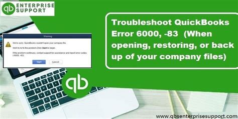 how to resolve quickbooks company file error 6000 83 by john mathews