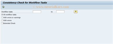 SWU6 SAP Tcode Consistency Test For Workflow Task Transaction Code