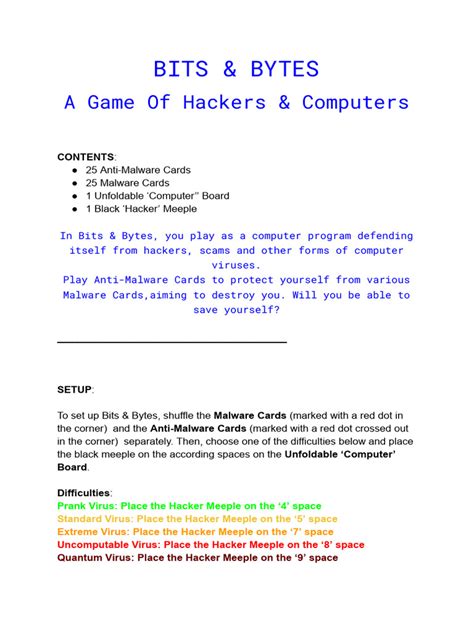 Bits And Bytes Instructions Pdf Antivirus Software Malware