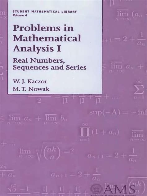 problems in mathematical analysis 1 real numbers sequences series by w