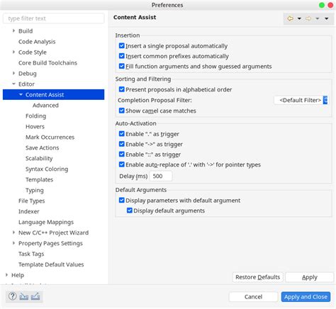 为eclipse Cdt添加自动代码提示功能 Csdn博客