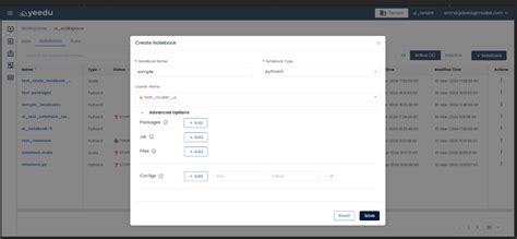 Notebooks Yeedu Documentation