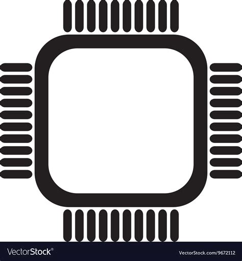 Simple Cpu Icon Royalty Free Vector Image Vectorstock
