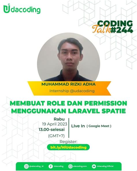 Coding Talk 244 Web Developer Membuat Role Dan Permission