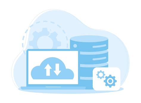 Premium Vector Data Management Concept Flat Illustration