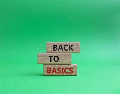 Back To Basics Symbol Concept Word Back To Basics On Wooden Blocks