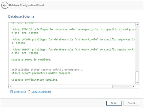 configuring the database