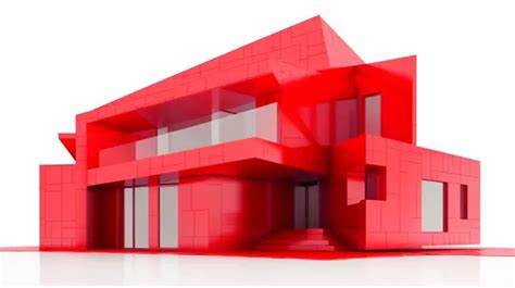 빨간 지붕 타일이 있는 백악관의 3d 그림 집 외관 집 앞 주거 배경 일러스트 및 사진 무료 다운로드 Pngtree