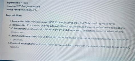 sneh gupta on linkedin bengaluru helpinghands jobs switch seleniumtesting experiencedjobs…