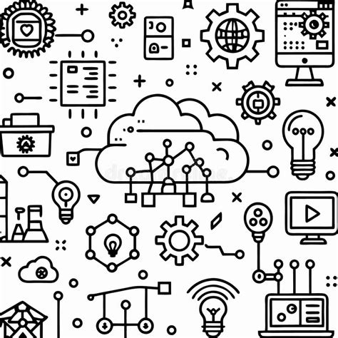 Cloud Computing Network Technology Concept Illustration Stock Vector Illustration Of Digital