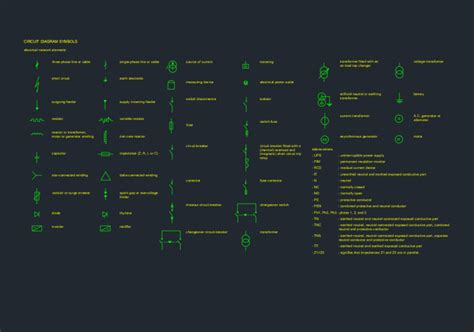 Circuit Diagram Symbols Cad Blocks Dwg Files For Autocad