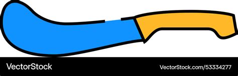 Caviar Butter Knife Icon Color Royalty Free Vector Image