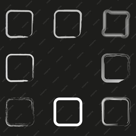 Premium Vector Assorted Square Frames Collection Variety Of Borders Set Geometric And