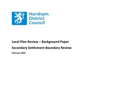 local plan review secondary settlement boundary review docslib