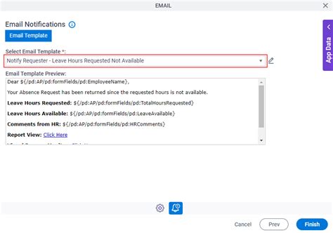 Example Configure An Email Activity Notify Requester If Requested