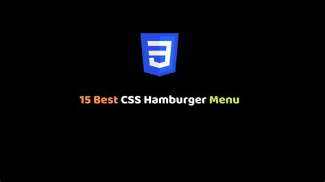 15 Best Css Hamburger Menu Dunebook