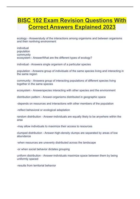 BISC Exam Revision Questions With Correct Answers Explained BISC Stuvia US