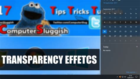 Transparency Effects Windows 10