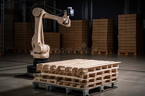 Palletizing Robot With Multiple Pallets And Boxes Preparing For