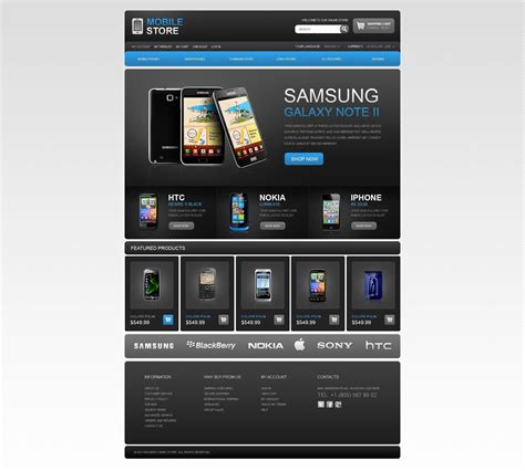 dark mobile phone theme magento theme 43372
