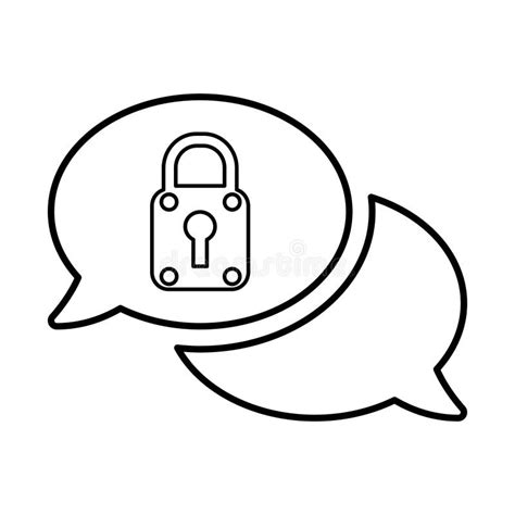 Message Encryption Icon In Outline Style Stock Vector Illustration Of