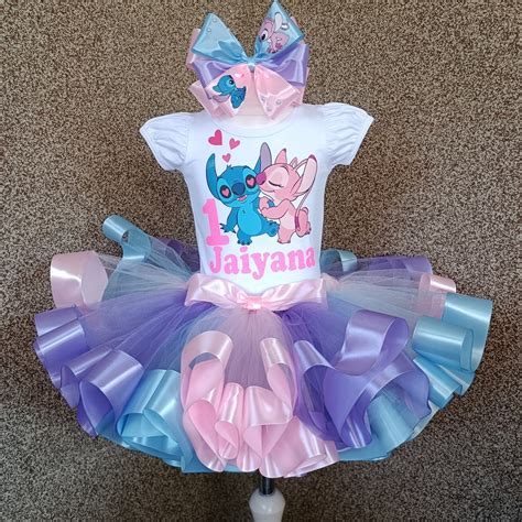 Stitch And Angel Party Tutu Outfit Stitch Birthday Party Costume For