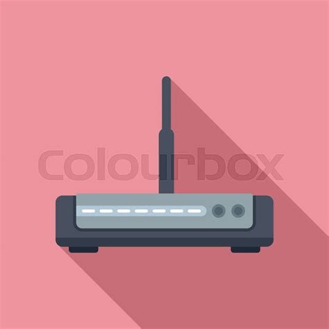 Broadband Modem Icon Flat Vector Internet Router Device Hu Colourbox