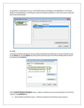 Design Compensator Using Automated PID Tuning for a water tank | PDF | Computing | Technology ...
