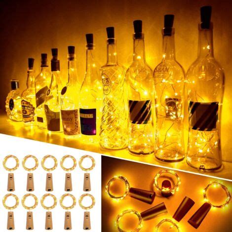 Led Bouteille Lumière 12 Pièces Lumière 20 Led 100cm Chaîne Lumineuse
