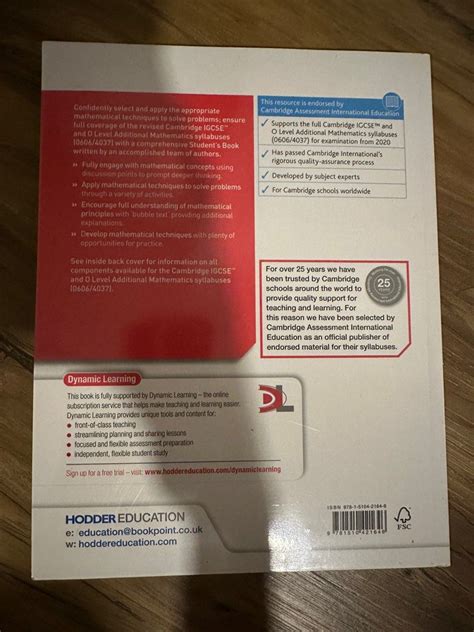Cambridge Igcse And O Level Additional Math Hobbies And Toys Books
