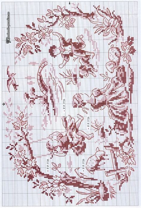 Монохромная вышивка крестом Схемы Cross Stitch Pictures Vintage