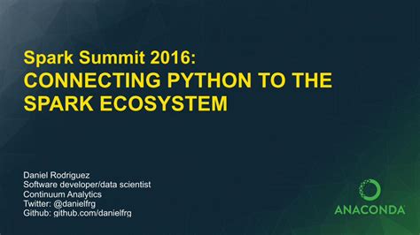 Pdf Connecting Python To The Spark Ecosystem Dokumentips