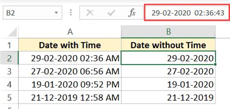 How To Remove Timestamp From Date In Excel