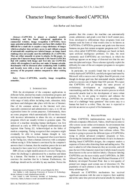 Pdf Character Image Semantic Based Captcha