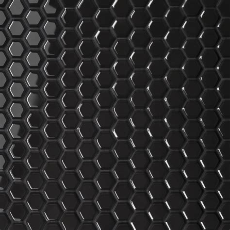 Bedrosians Le Cafe Collection Black Hexagon 1 X 1 Pieces 1025 X
