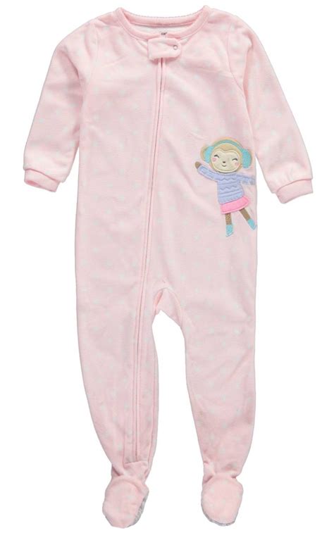 Carters Girl 2T-4T Kitty Micro Fleece Footed Sleeper