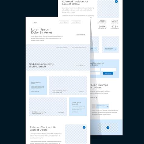 premium vector landing page template onepage website design template